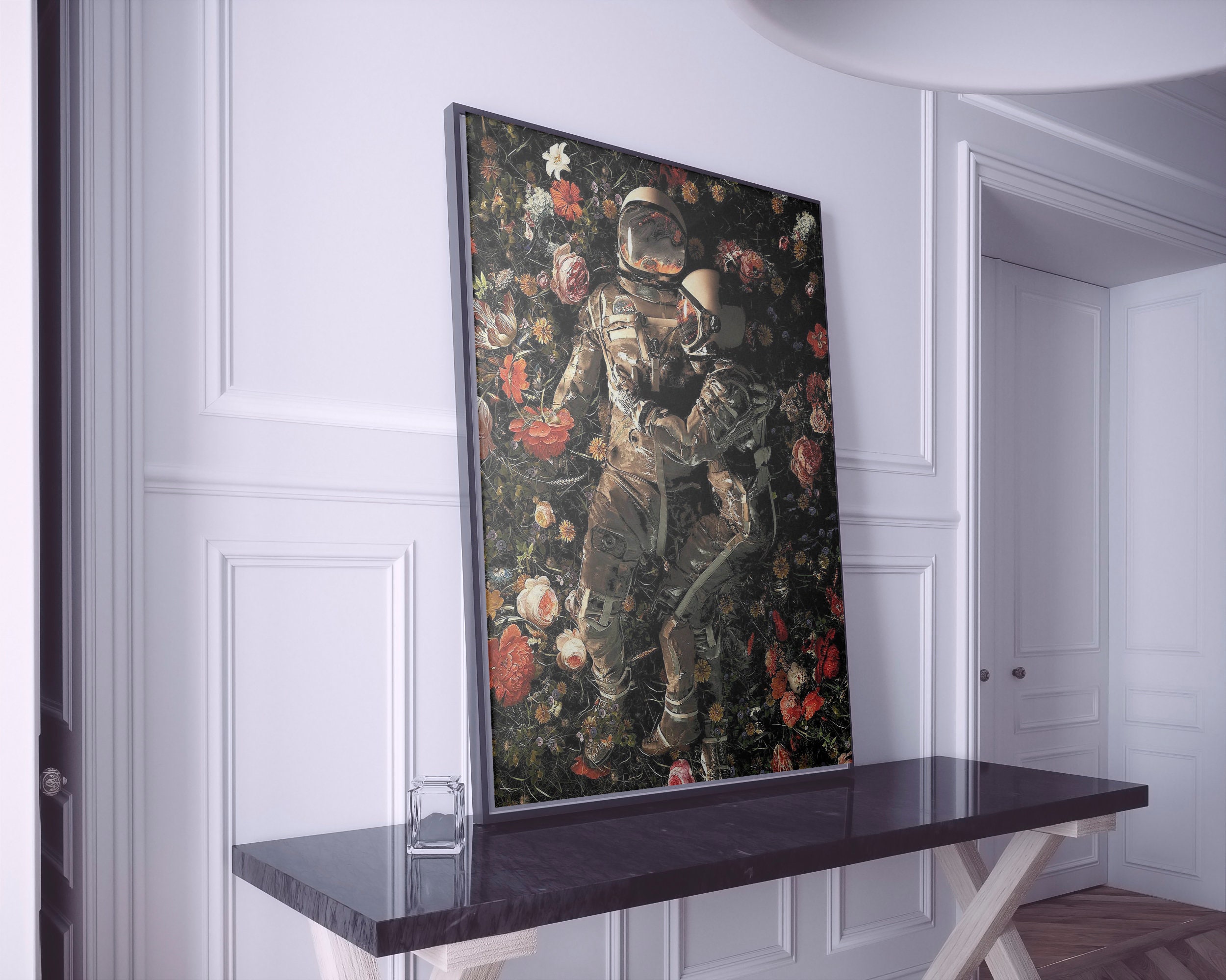 Astronauts Couple in Flowers Canvas/poster NASA Astronaut - Etsy