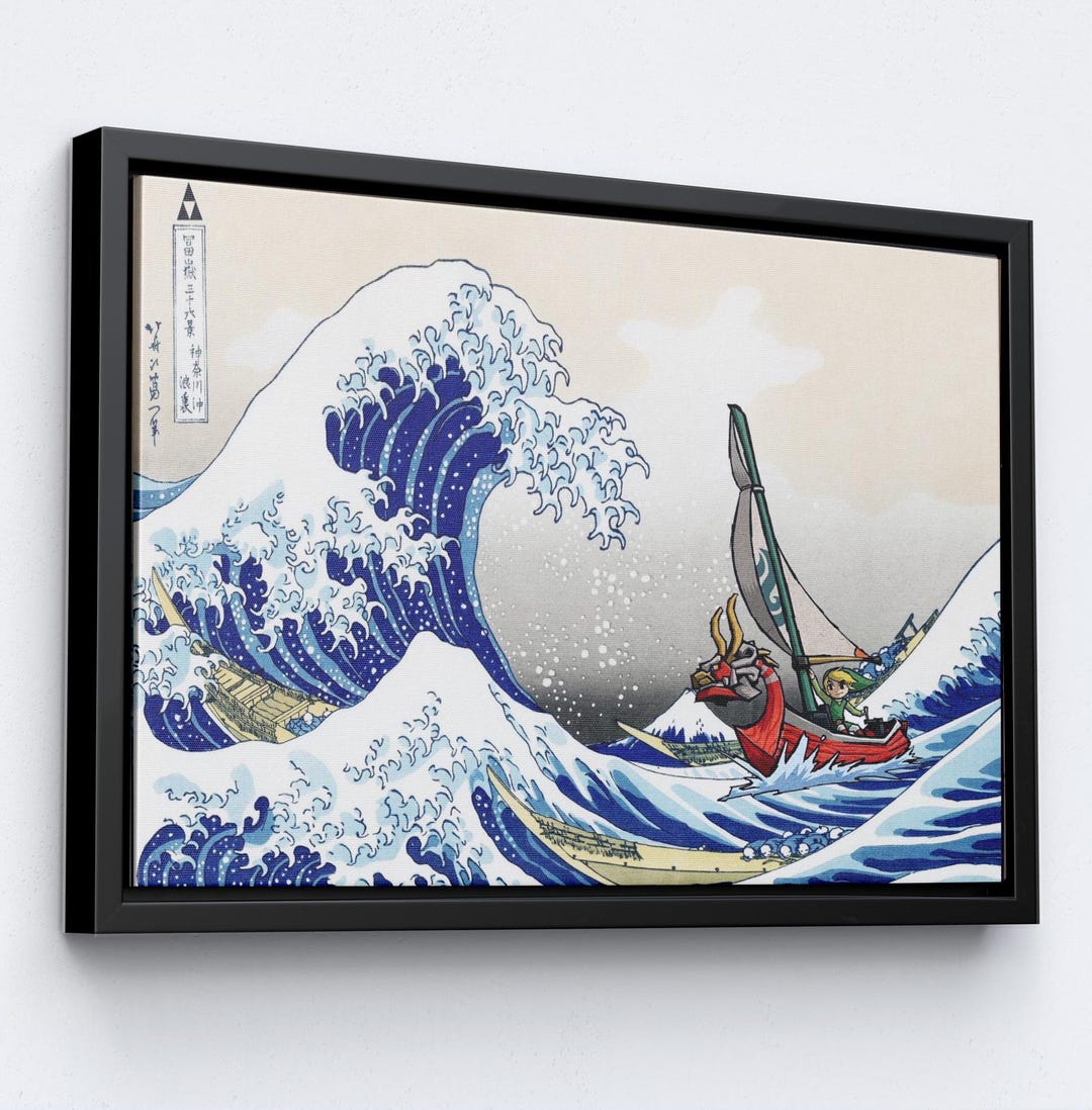 Zelda Windwaker Canvas/poster, the Great Wave off Kanagawa Wall Art ...