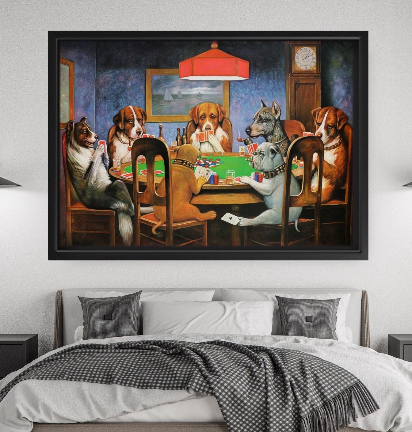 Dogs Playing Poker Canvas/poster, Dogs Wall Decor, Print Poker Posters ...