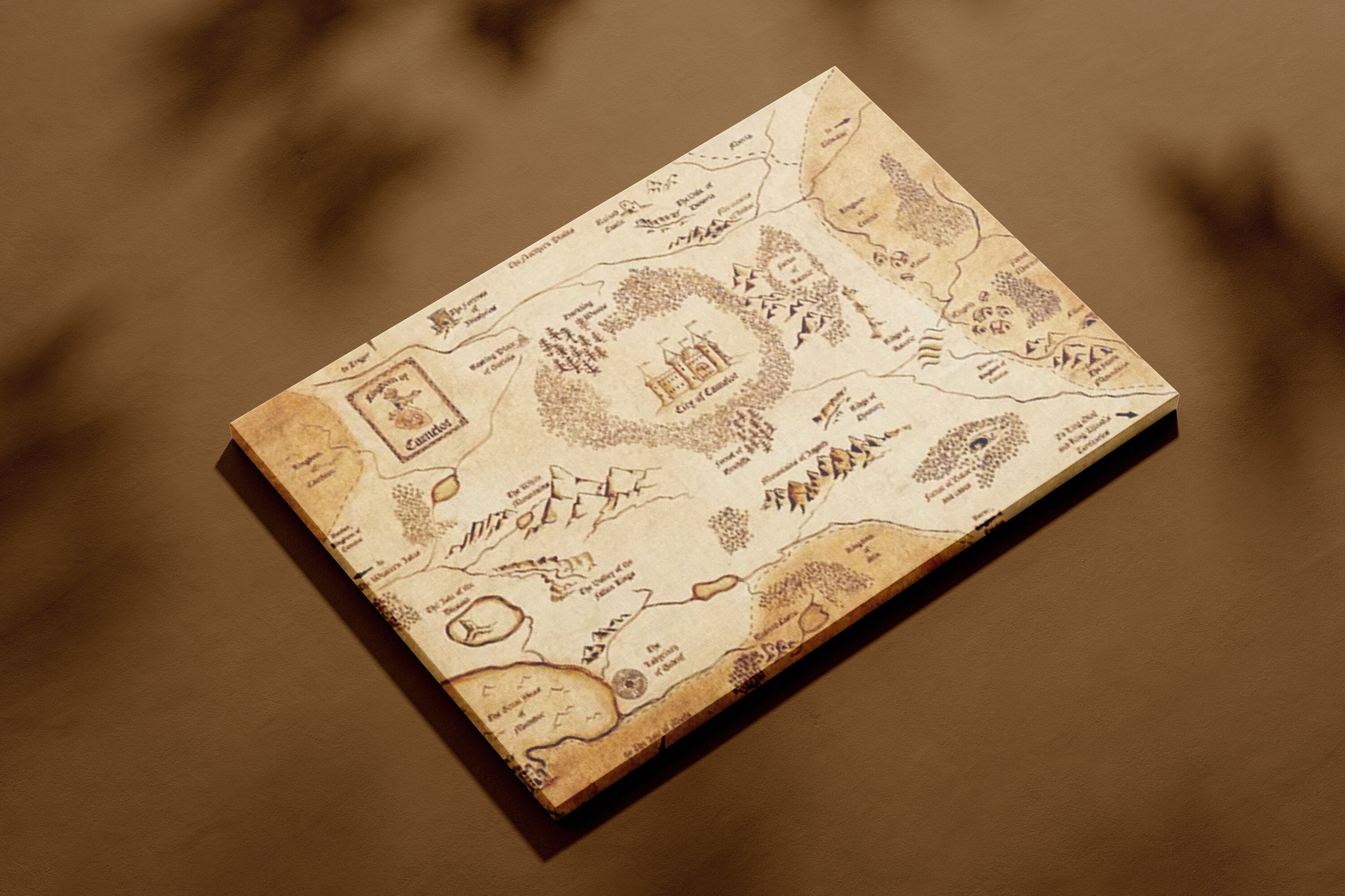 Camelot Vintage Map Canvas/poster, Merlin Wall Decor, Kingdom of ...