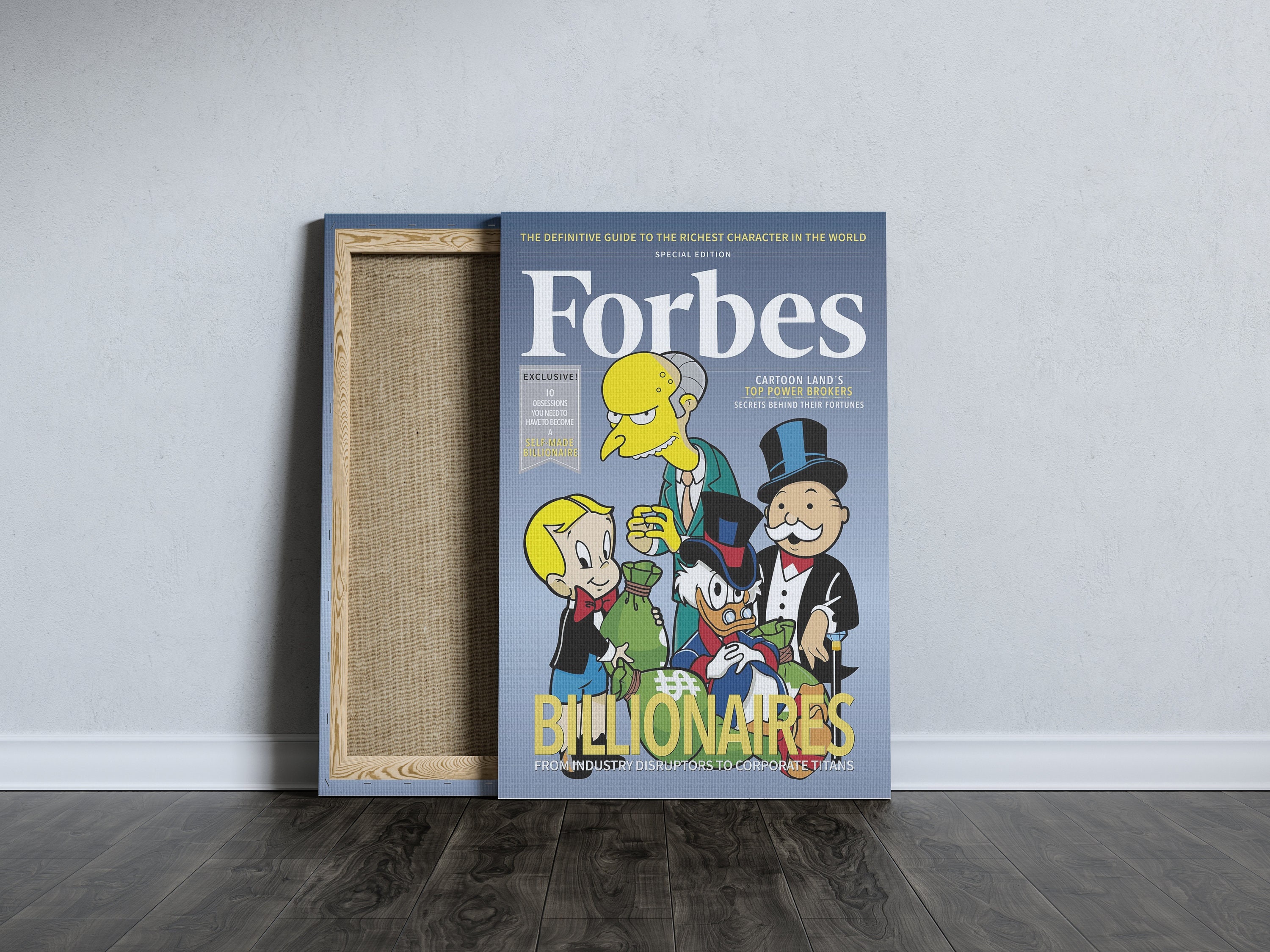 Forbes Magazine Billionaires Canvas/poster,mr. Monopoly Wall Art ...