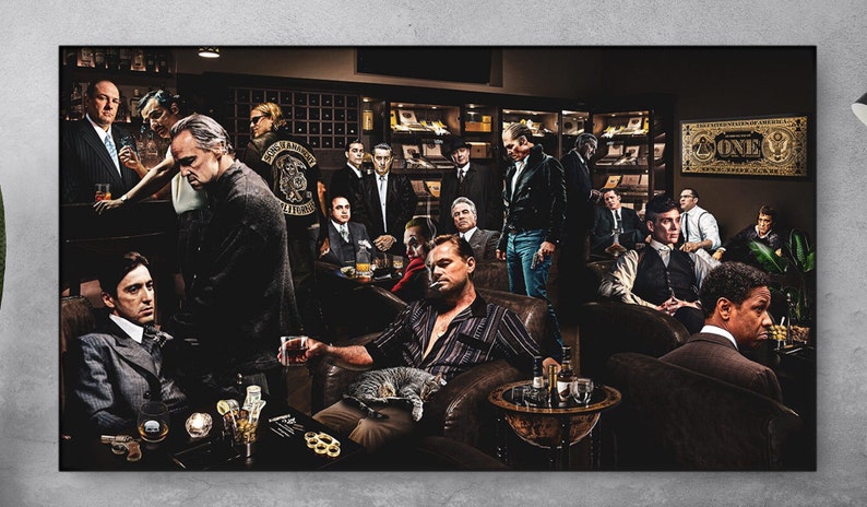 Famous Gangsters Canvas/poster, Hollywood Star Actors Wall Art ...