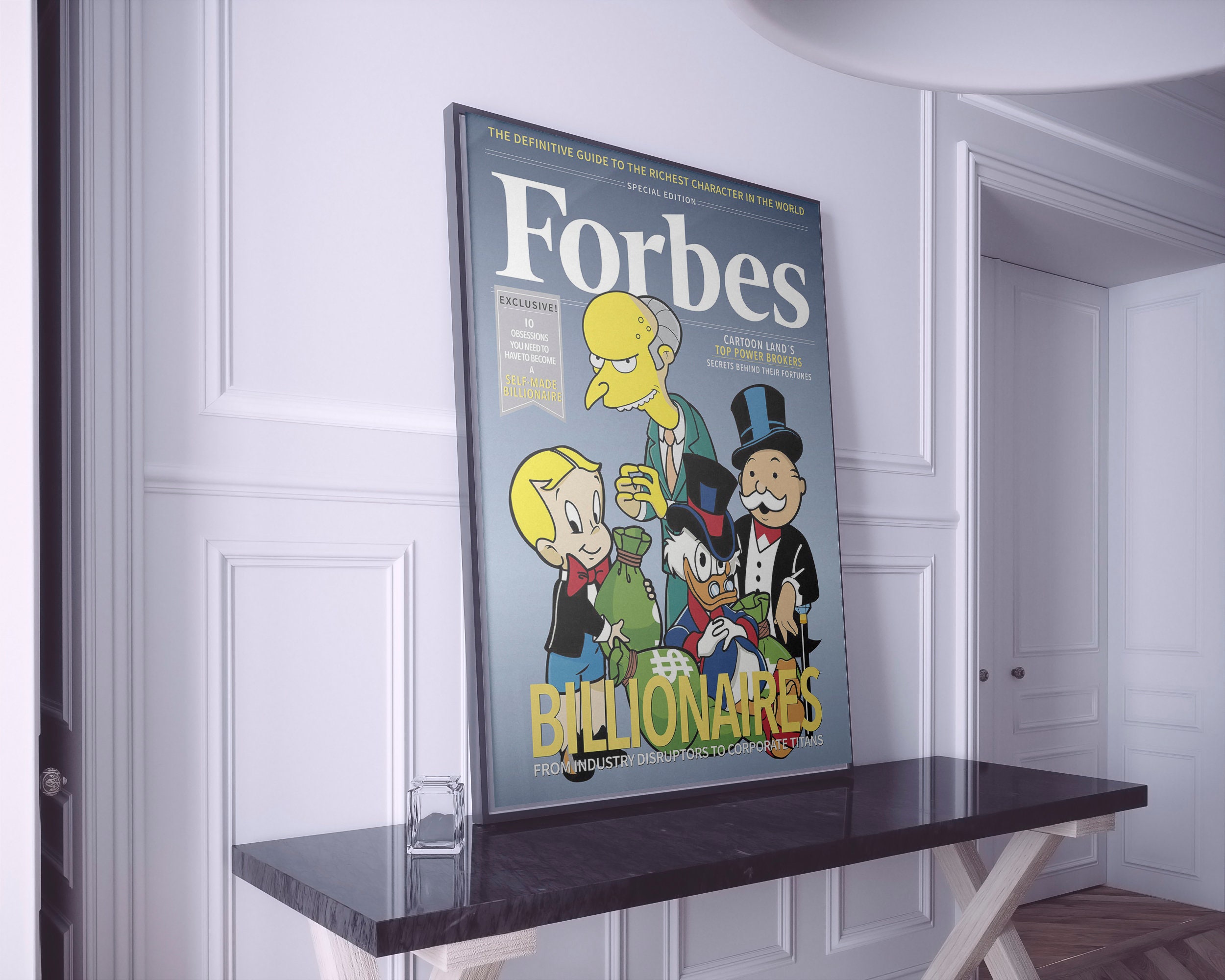 Forbes Magazine Billionaires Canvas/poster,mr. Monopoly Wall Art ...