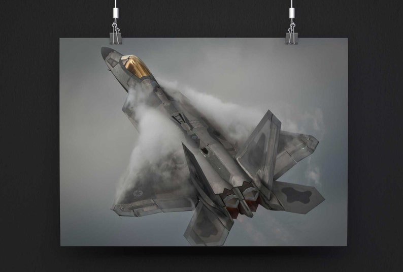 F-22 Raptor Canvas/poster, Aviation Fighter Jet Wall Art, Print ...