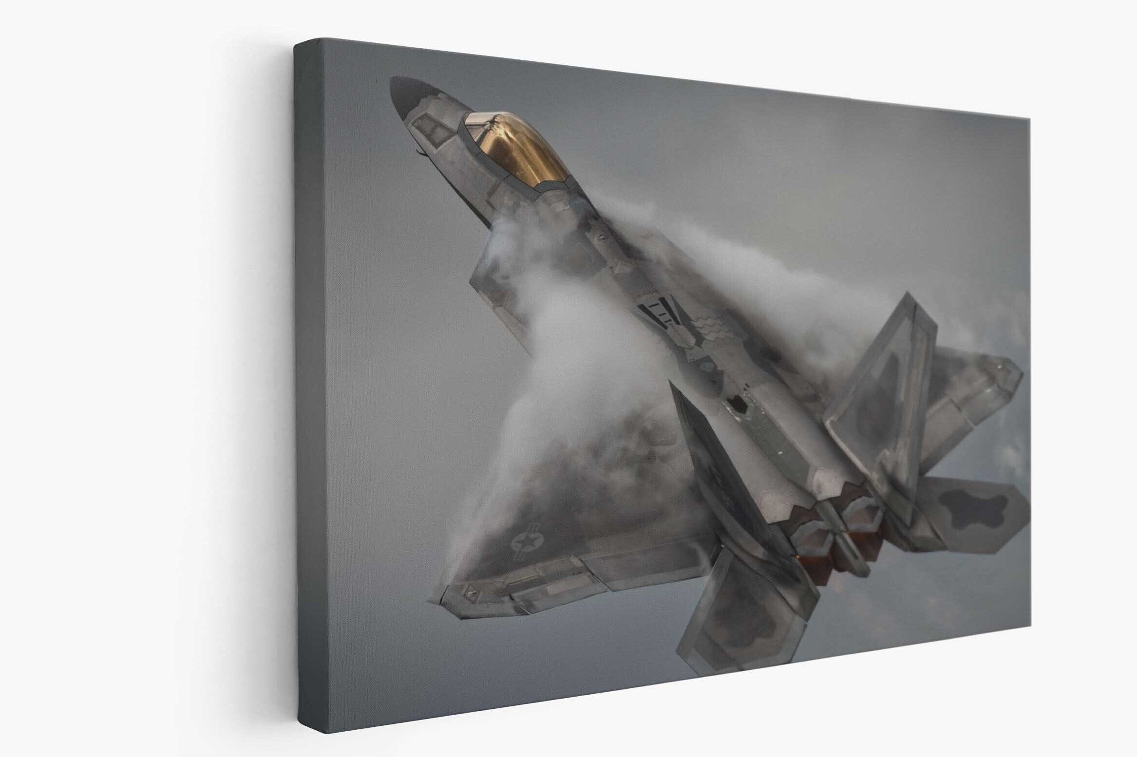 F-22 Raptor Canvas/poster, Aviation Fighter Jet Wall Art, Print ...