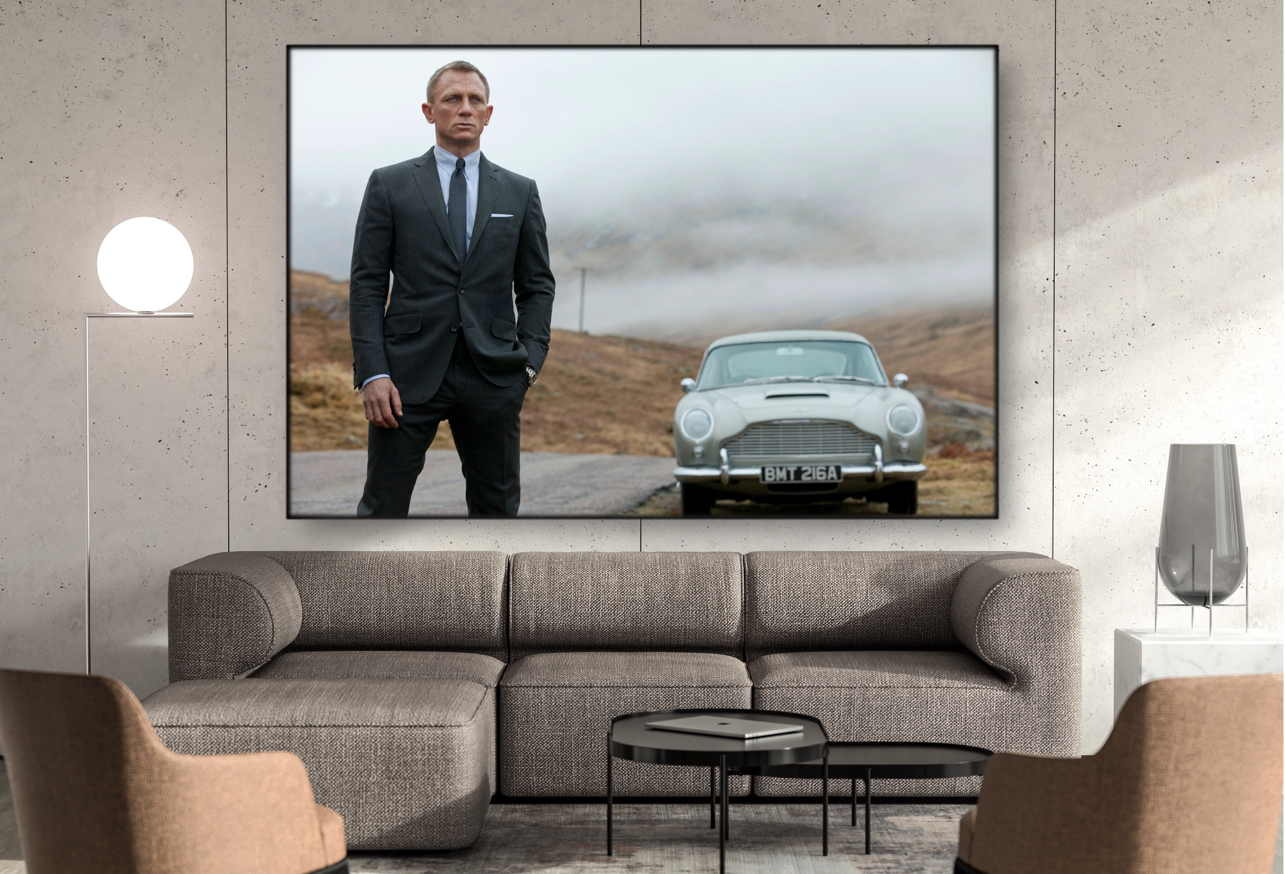 James Bond Canvas/poster, Daniel Craig Wall Art, Classic Car Canvas ...