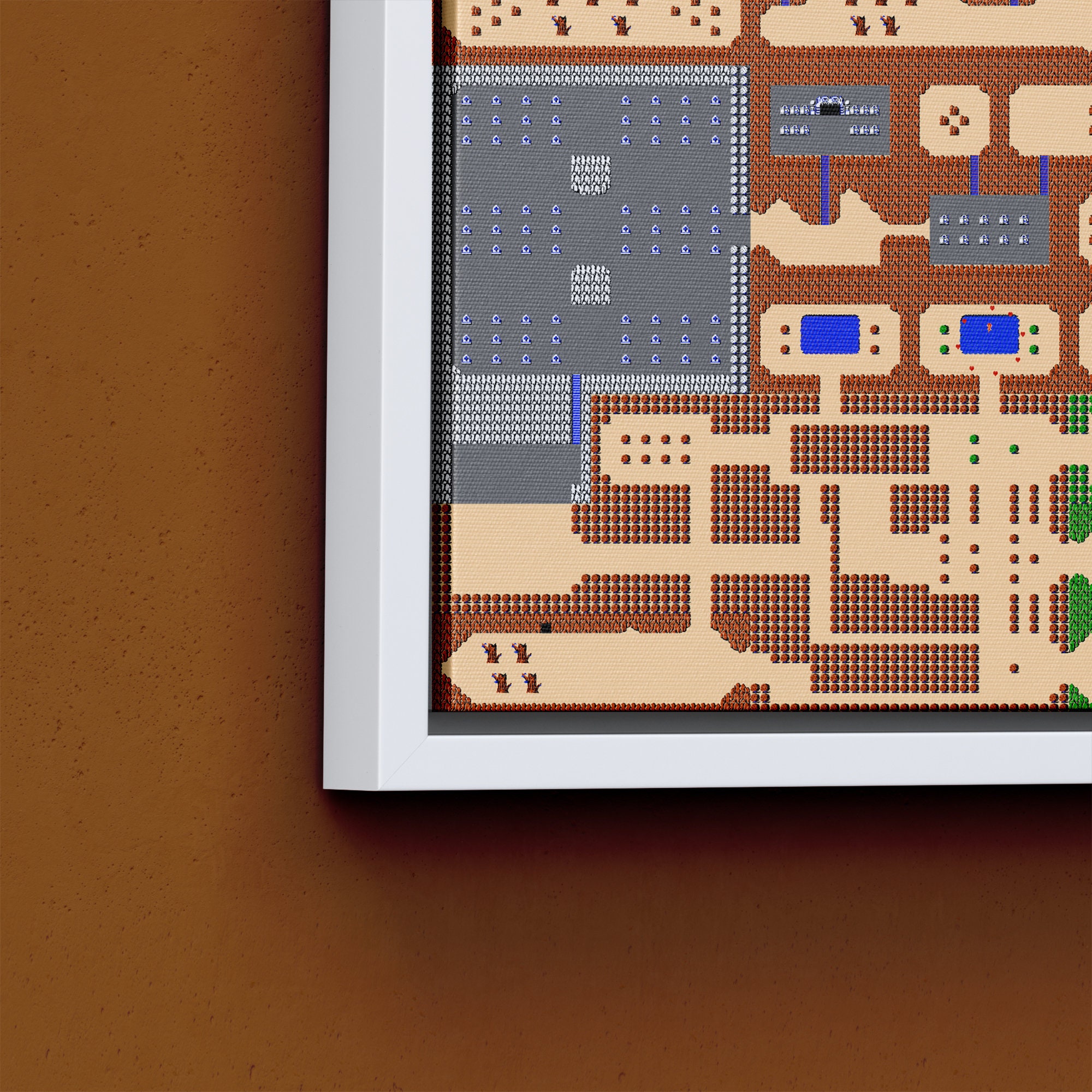 Zelda World Map Wall Art, Video Game Poster, Legend of Zelda Decor, Kid ...