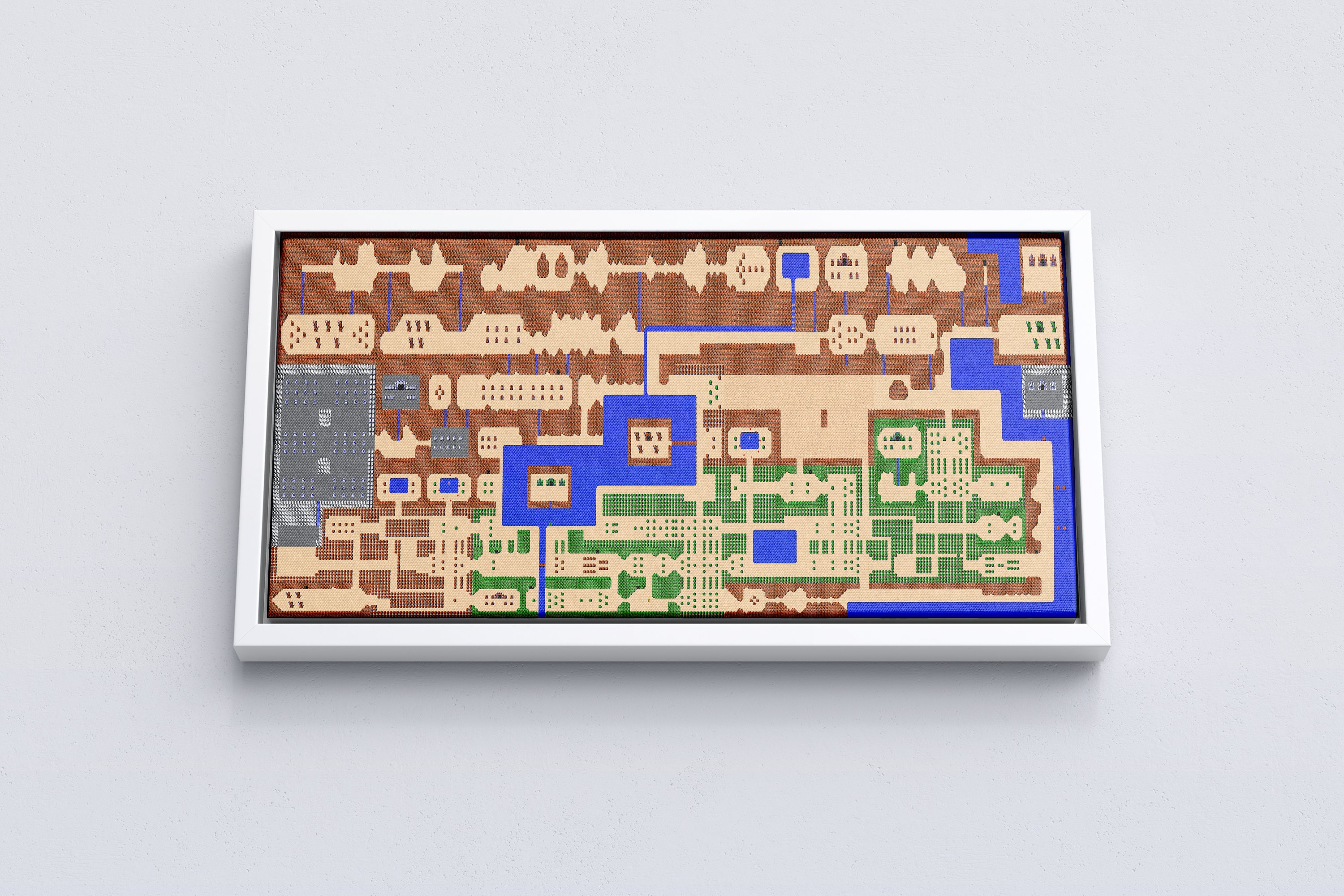 Zelda World Map Wall Art, Video Game Poster, Legend of Zelda Decor, Kid ...