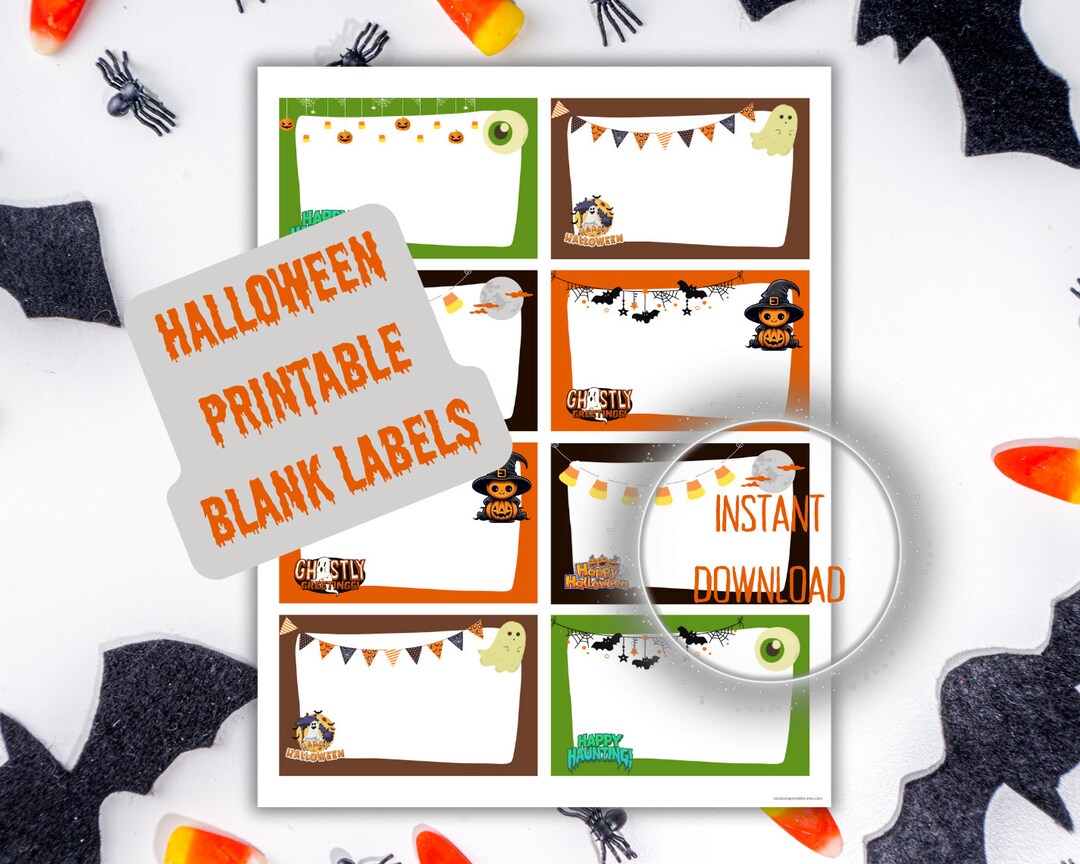 Halloween Printable Cards Halloween Tent Cards Giveaway Bags Game Cards ...
