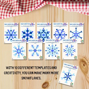 Snowflakes Play Dough Mats Printable Montessori Winter Activities ...