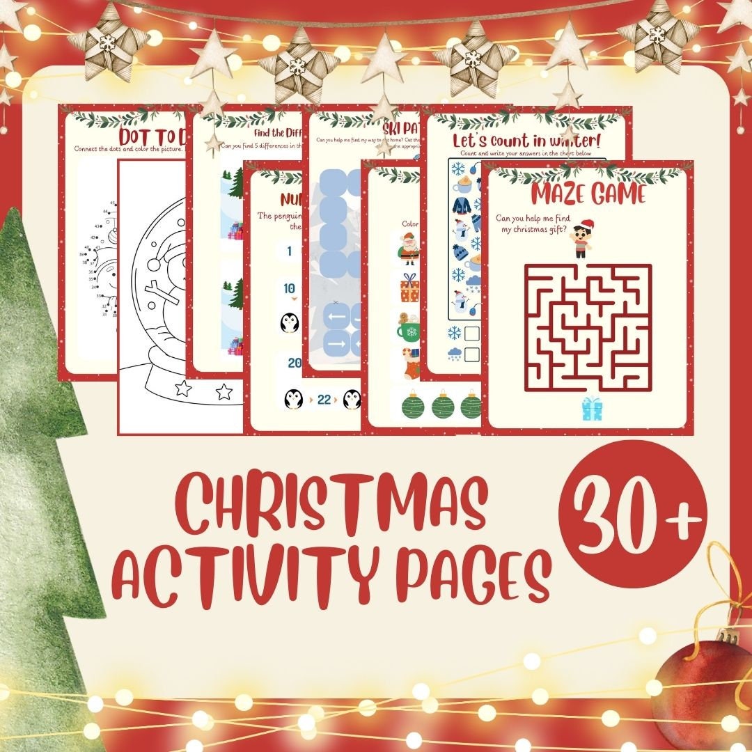 Christmas Activity Pages Christmas Activity Printable Christmas ...