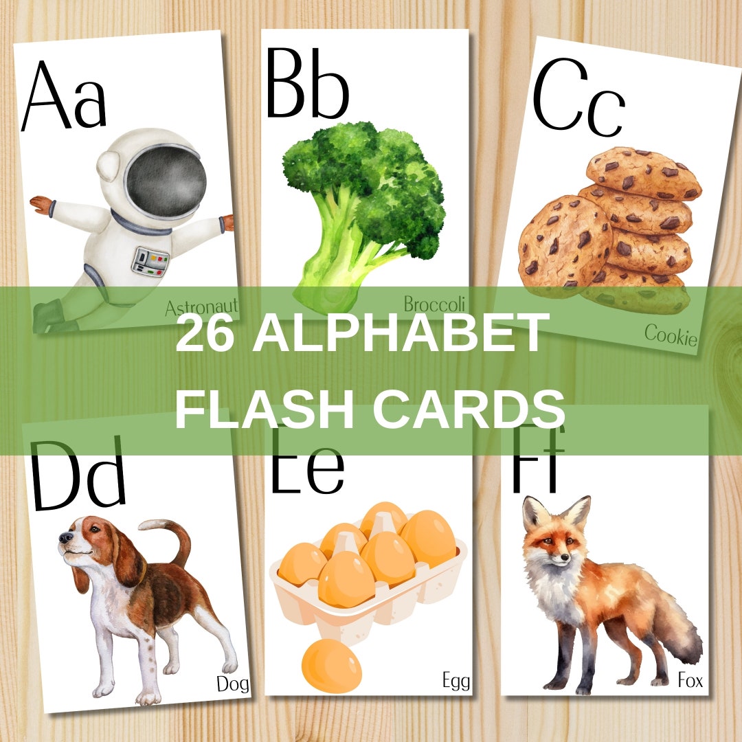 Printable Alphabet Flashcards Montessori Alphabet Flashcards A-Z ...
