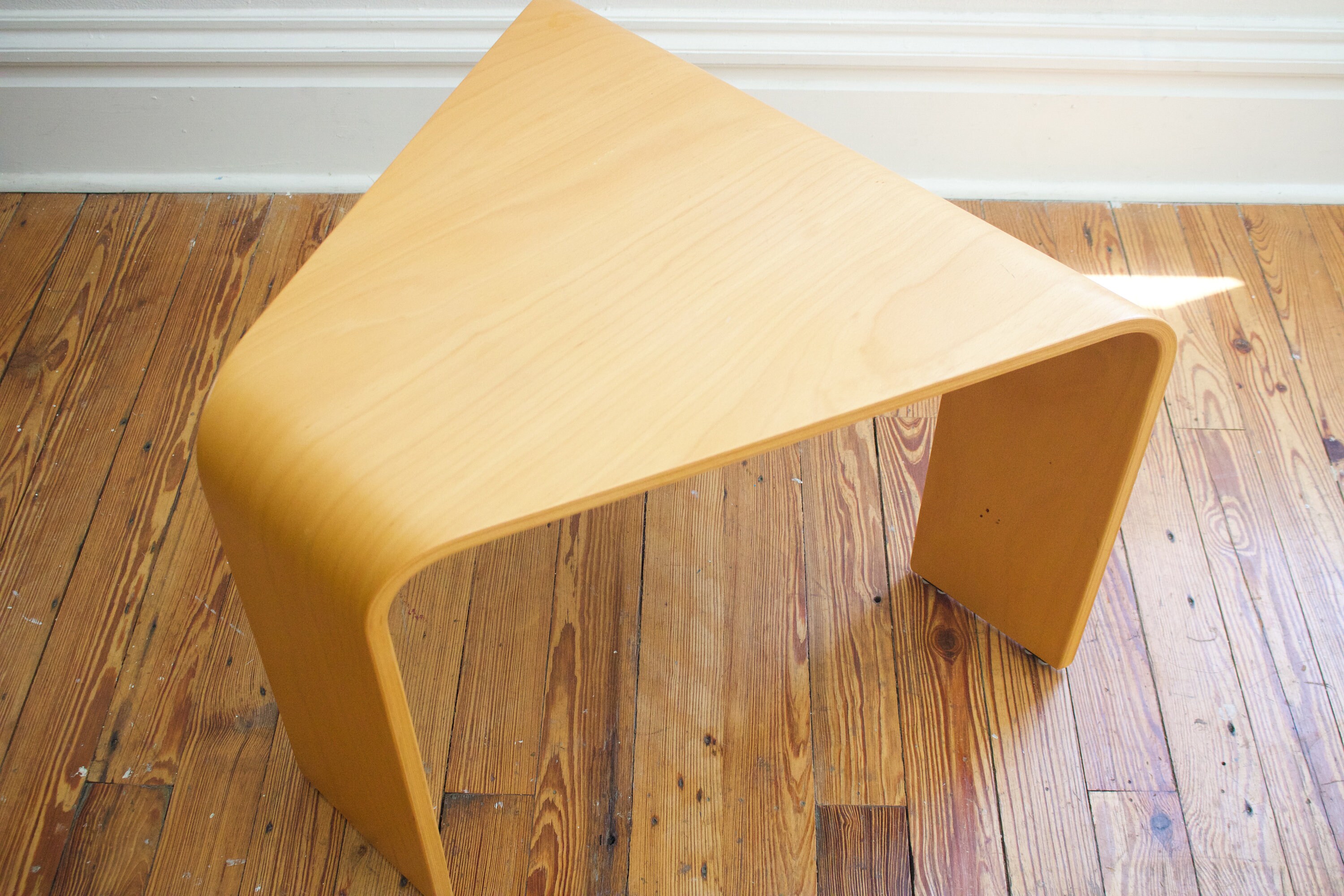 Danish Ekornes Stressless Beechwood Triangle Side Table Mid Century ...