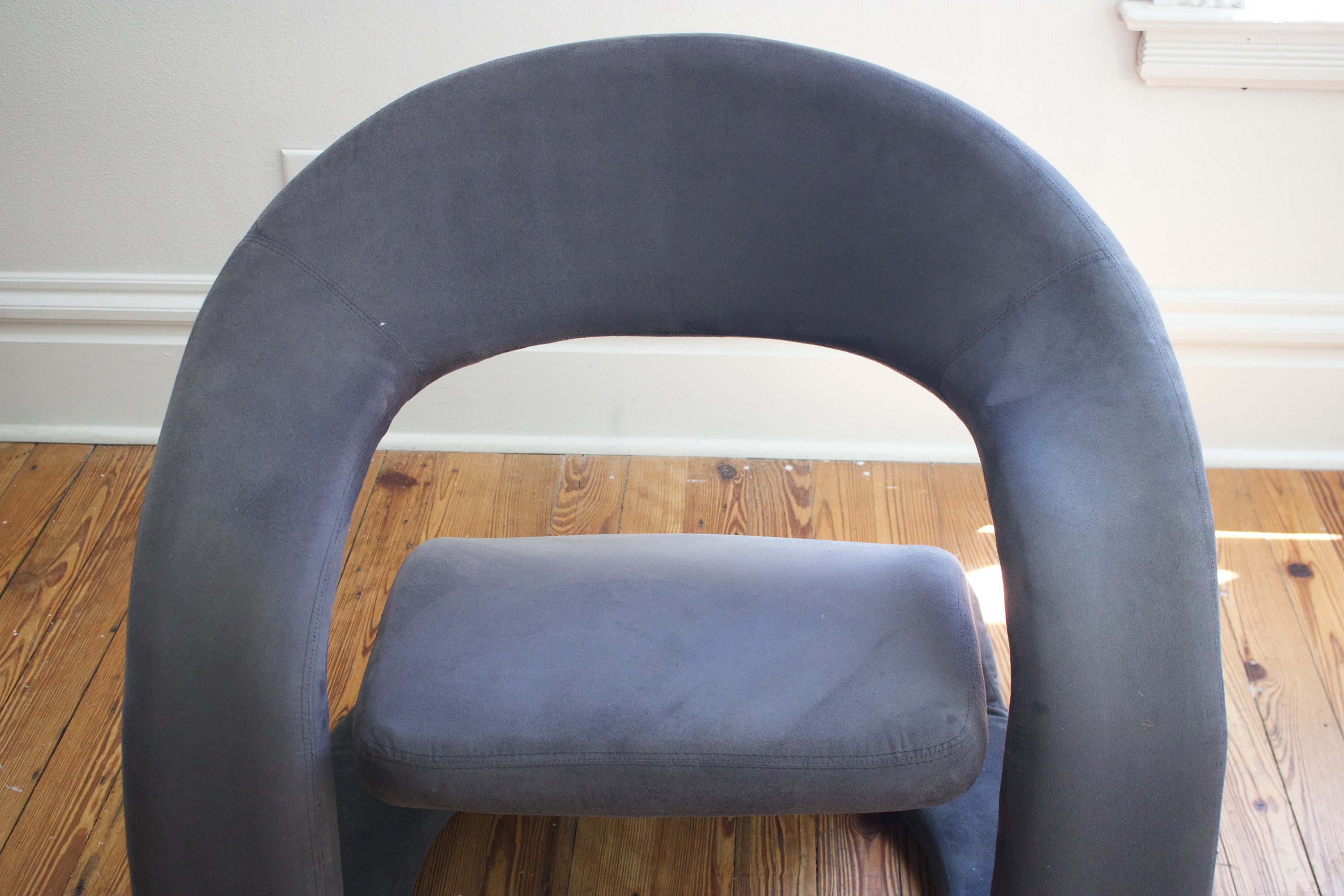 Y2K Grey Suede Postmodern Cantilever Jaymar Tongue Lounge Chairs ...