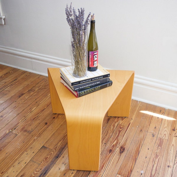 Mid Century Triangle Side Table - Etsy