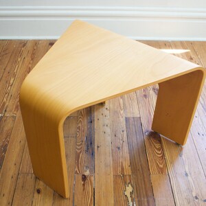 Danish Ekornes Stressless Beechwood Triangle Side Table Mid Century ...