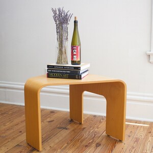 Danish Ekornes Stressless Beechwood Triangle Side Table Mid Century ...