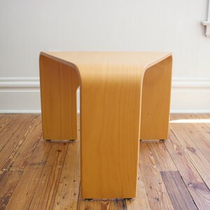 Danish Ekornes Stressless Beechwood Triangle Side Table Mid Century ...