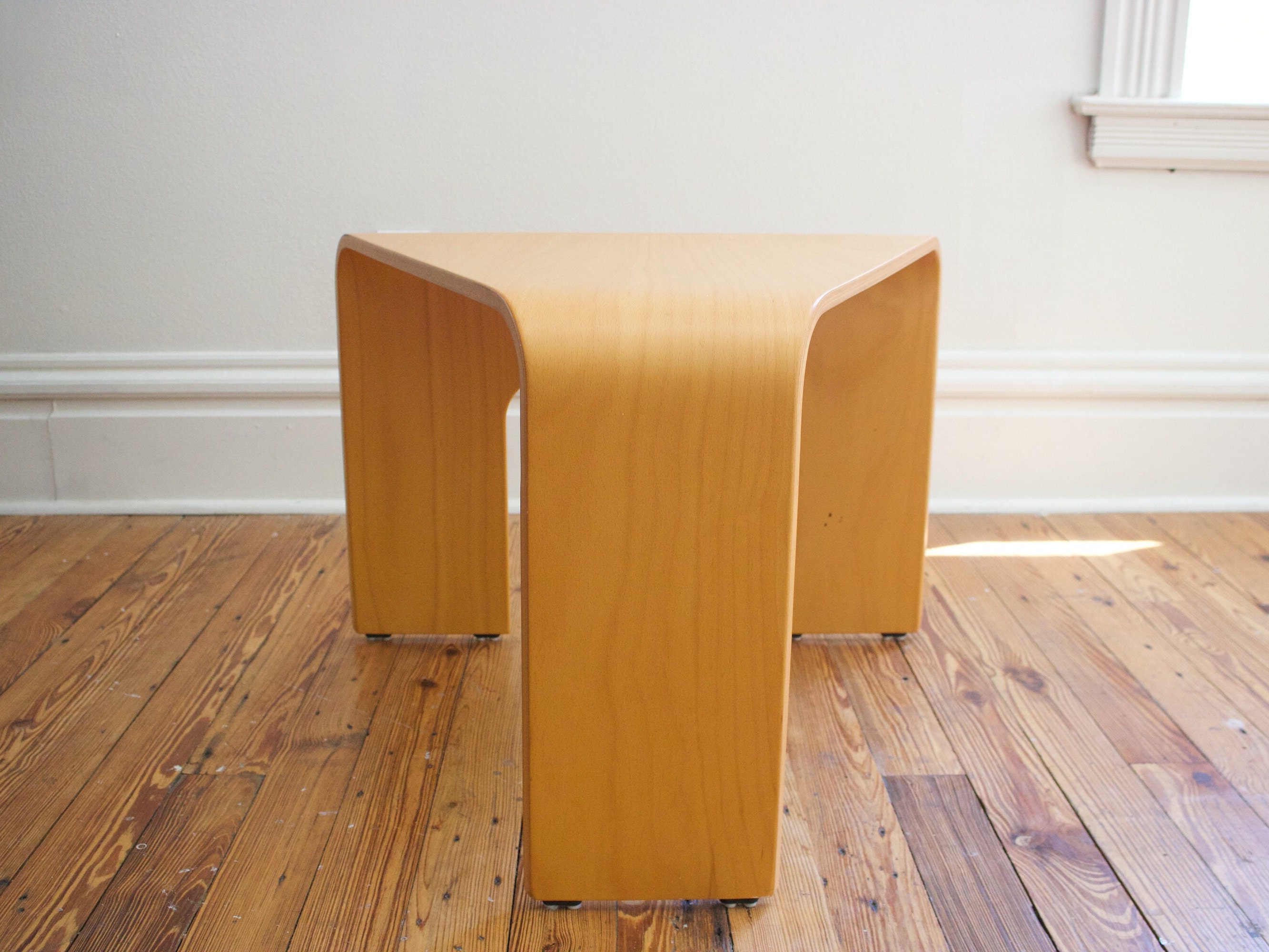 Danish Ekornes Stressless Beechwood Triangle Side Table Mid Century ...