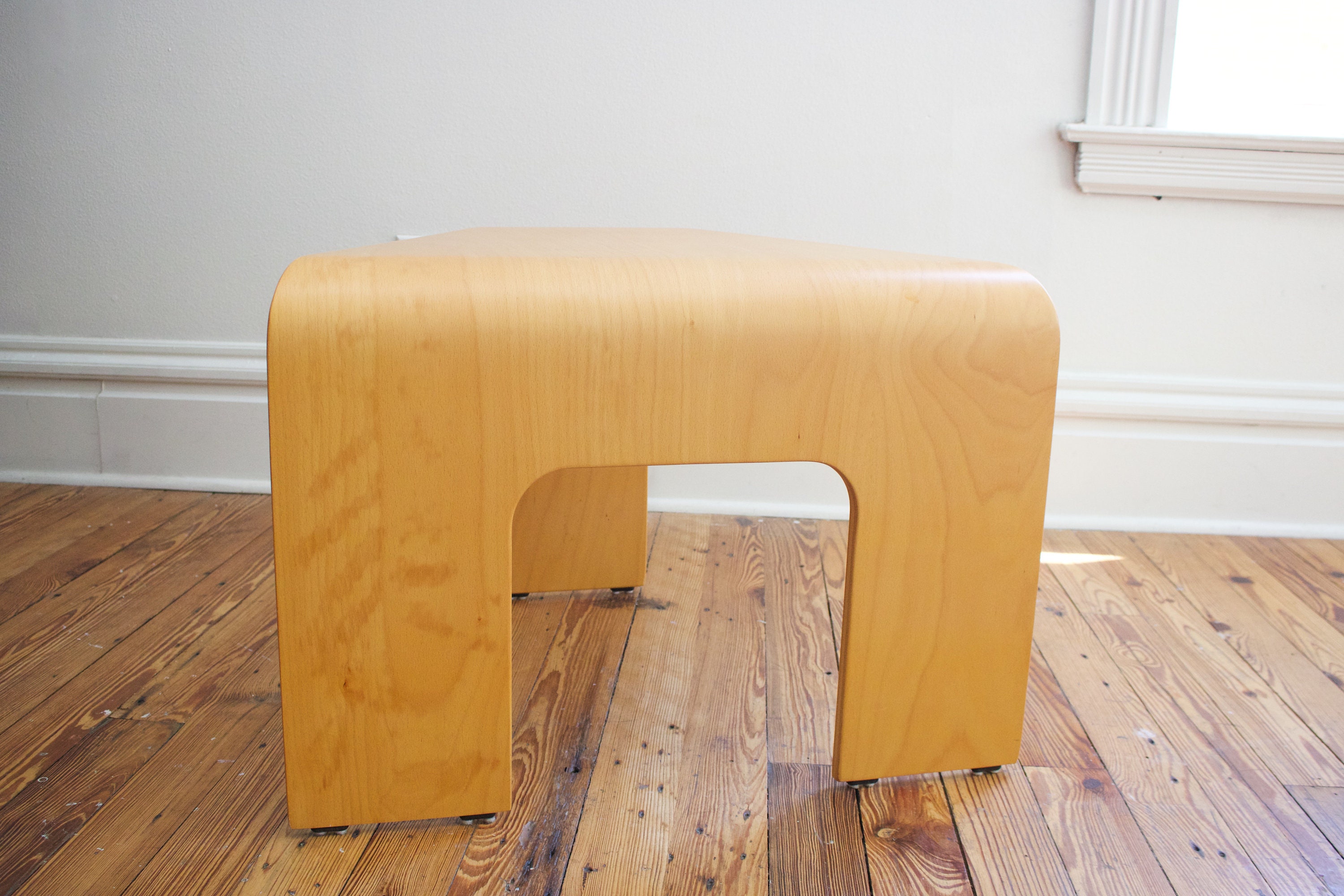 Danish Ekornes Stressless Beechwood Triangle Side Table Mid Century ...