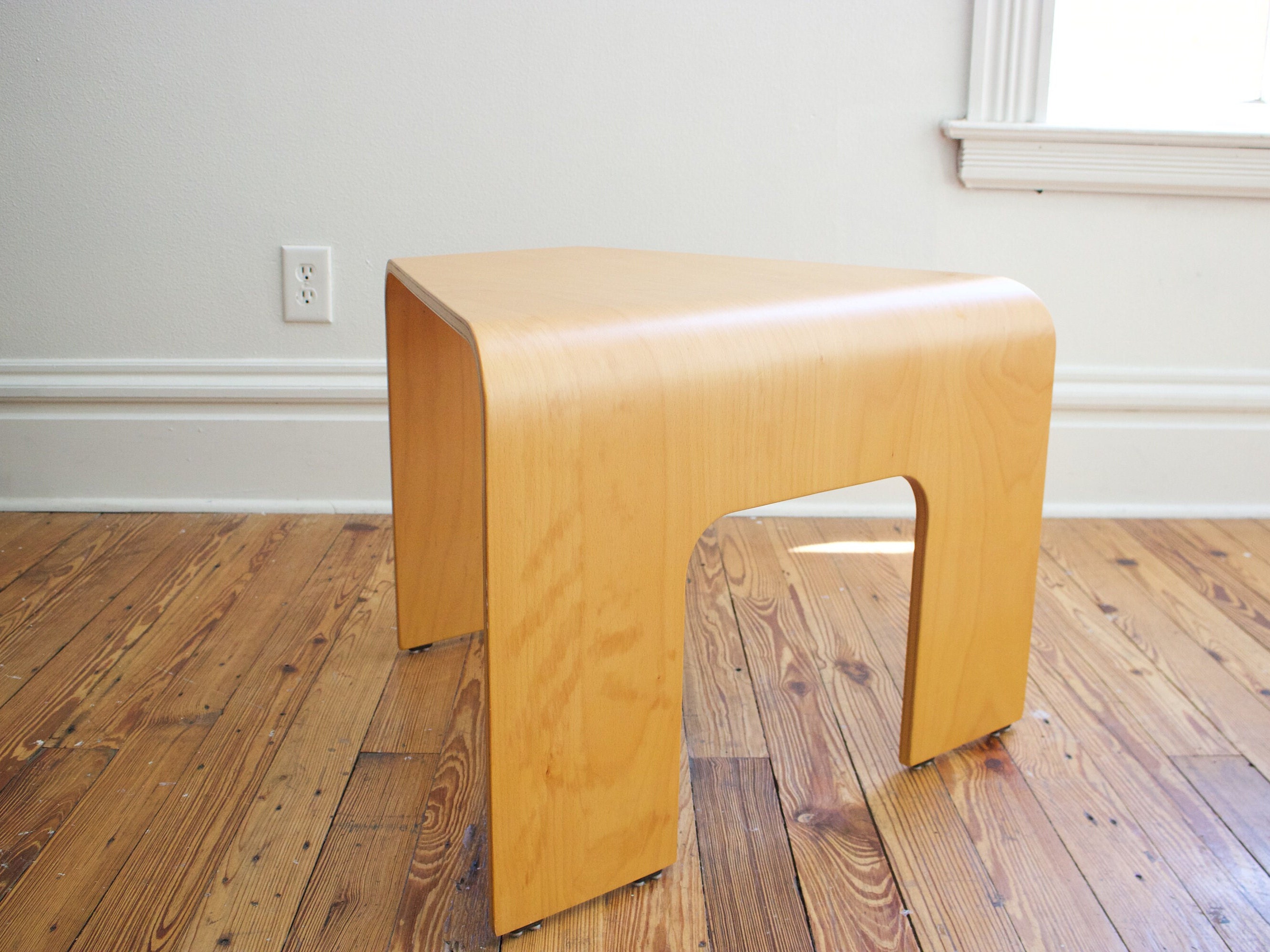 Danish Ekornes Stressless Beechwood Triangle Side Table Mid Century ...