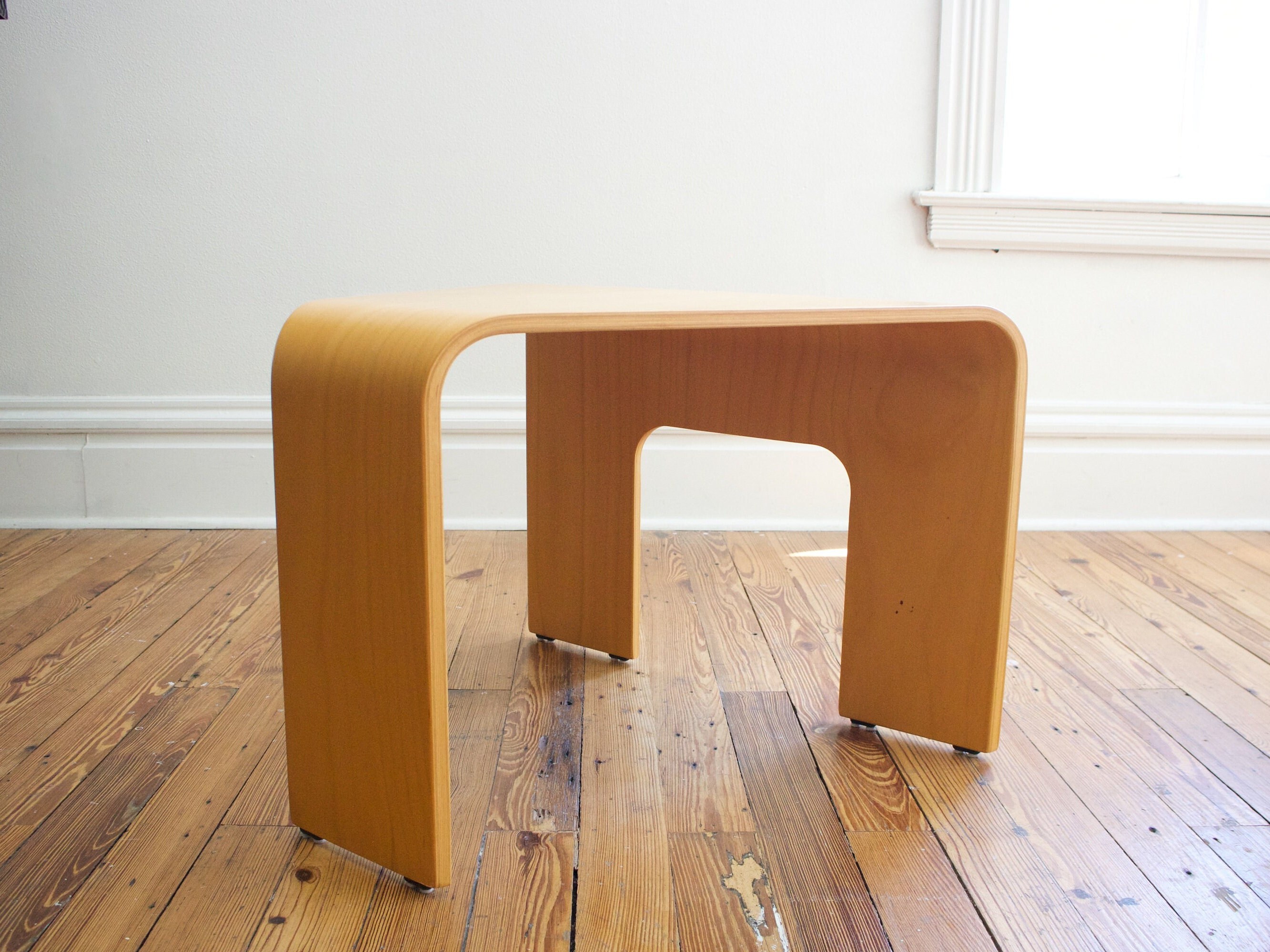 Danish Ekornes Stressless Beechwood Triangle Side Table Mid Century ...