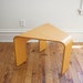 Danish Ekornes Stressless Beechwood Triangle Side Table Mid Century ...