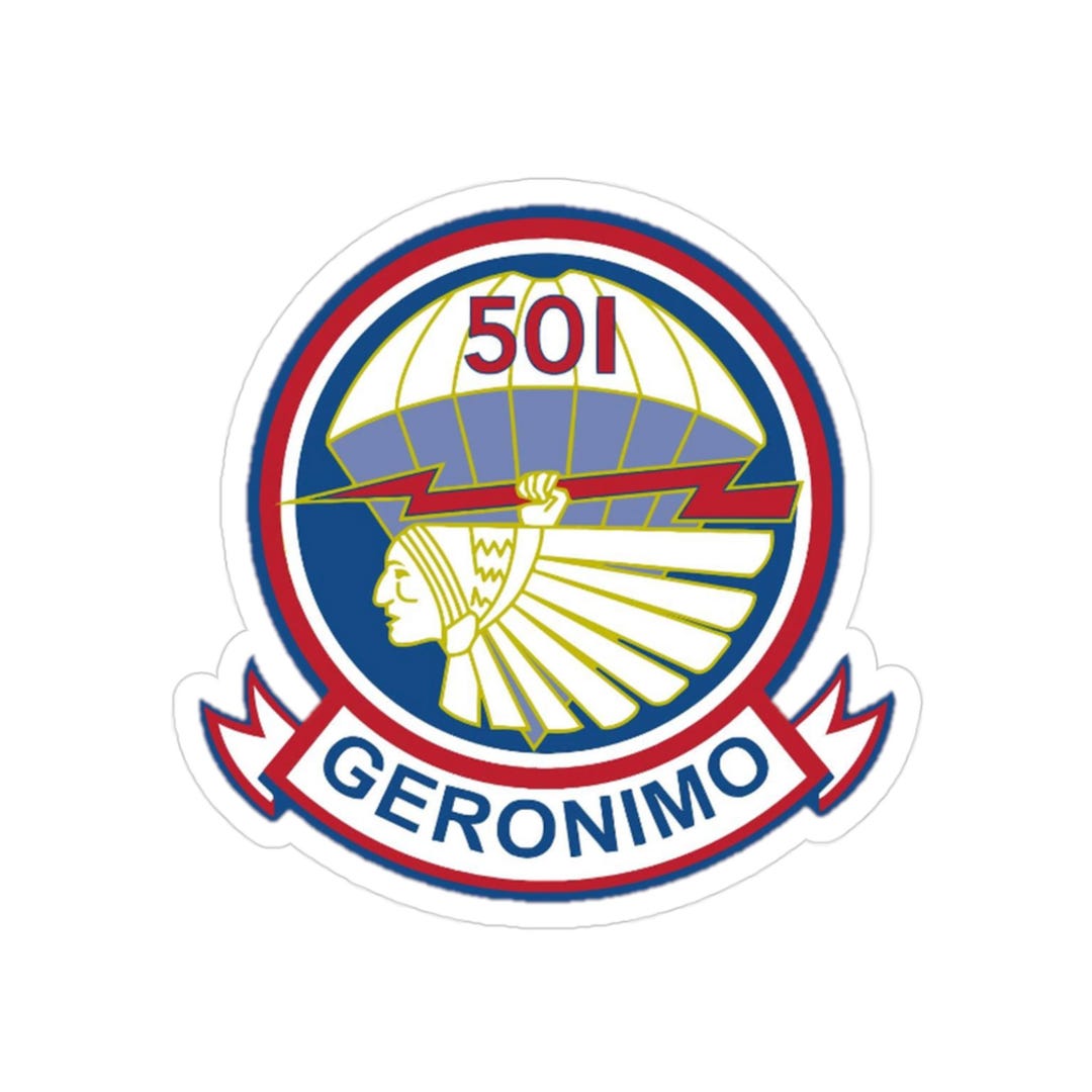 Army 501st Parachute Infantry Regiment 501st PIR Geronimo Transparent ...