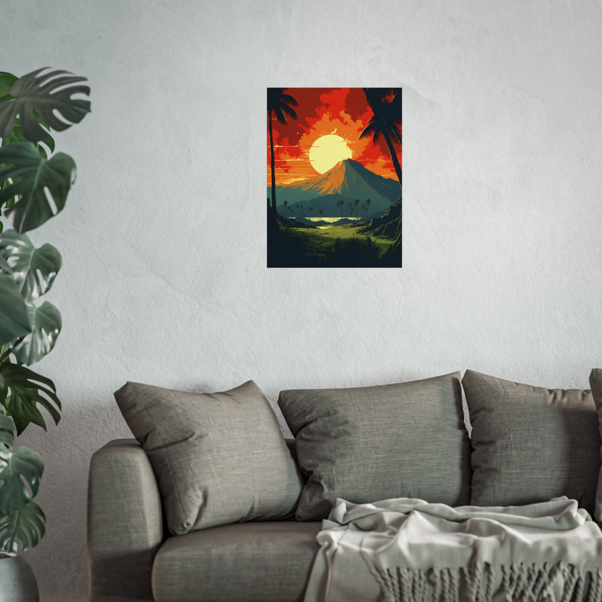 Hawaii Volcanoes National Park Landscape Wall Art Nature Poster Print ...