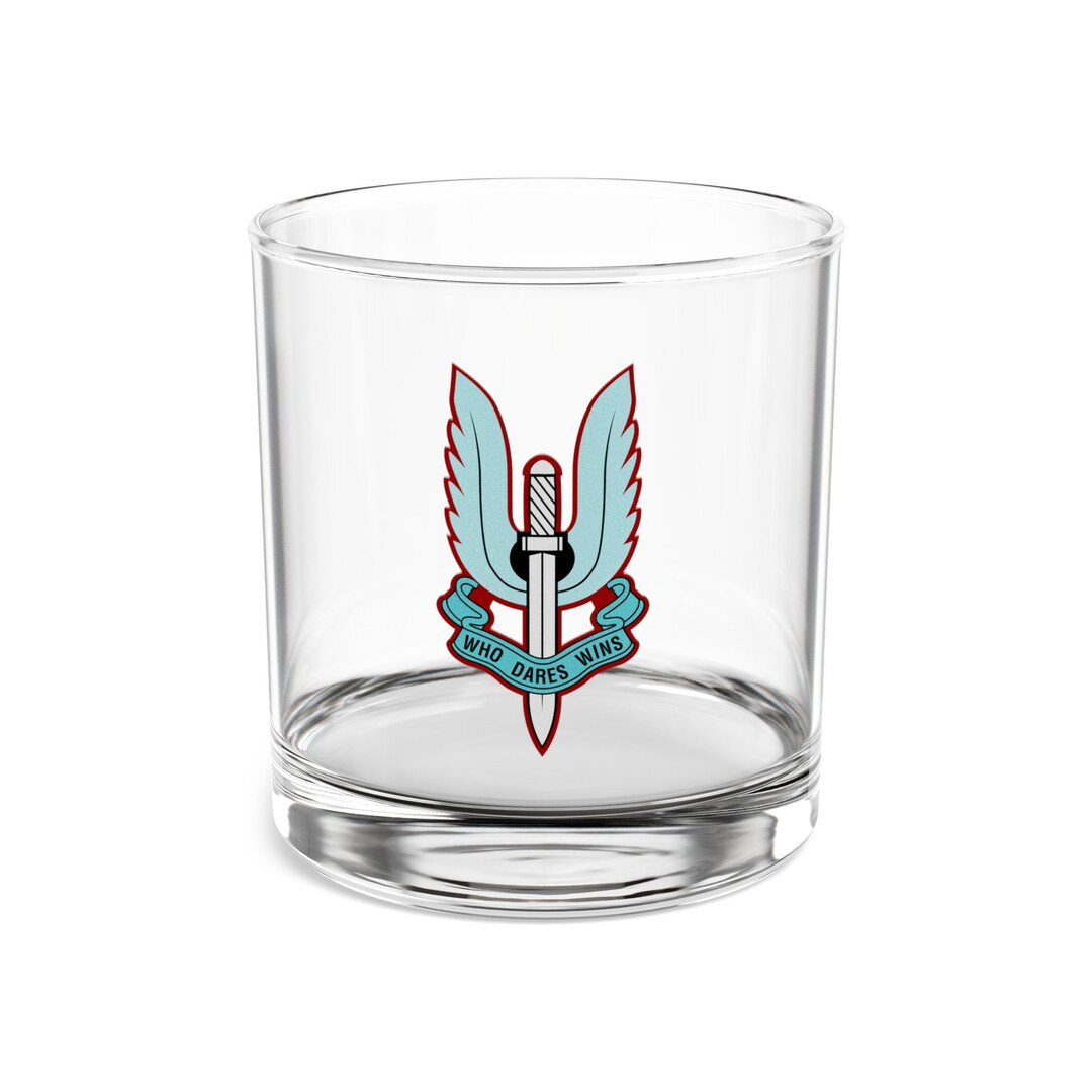 UK 22nd Special Air Service Regiment SAS "who Dares Wins" Rocks Glass ...