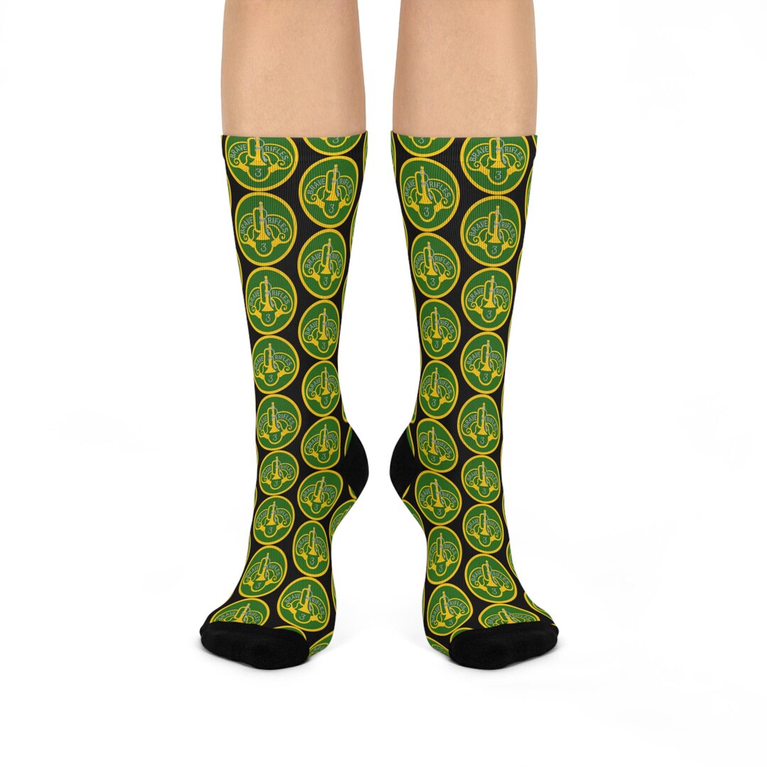 3rd Cavalry Regiment 3CR (brave Rifles) Pattern Cushioned Crew Socks - Etsy