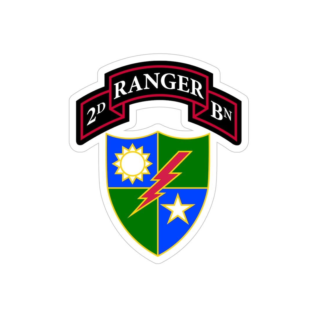 2/75 2nd Battalion, 75th Ranger Regiment Scroll and DUI Transparent ...