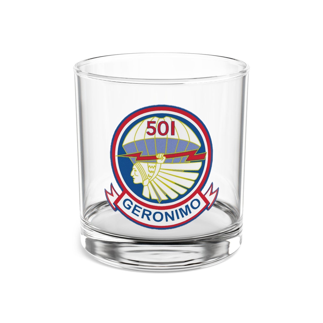501st Parachute Infantry Regiment "geronimo" Rocks Glass, 10oz - Etsy