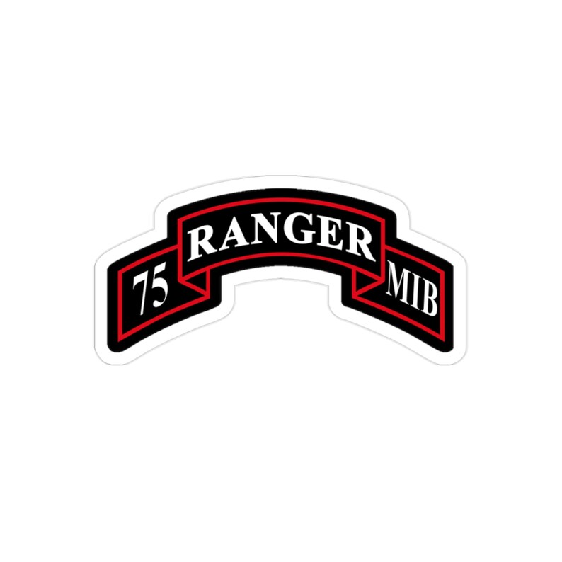 75th Ranger Regiment RMIB Scroll Transparent Outdoor Stickers, Die-cut ...