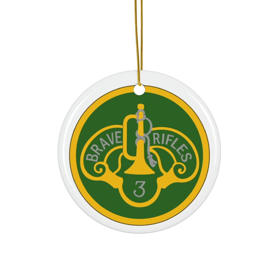 Army 3rd Cavalry Regiment "brave Rifles" 3CR Ceramic Ornament, 2 Shapes ...