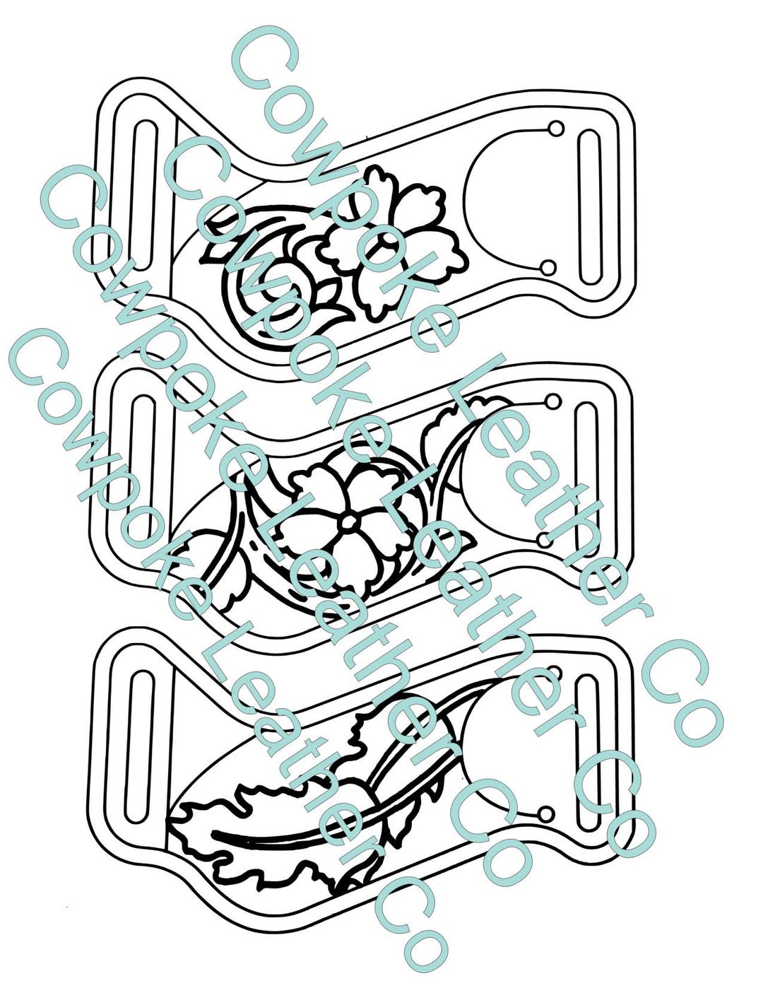 Horizontal Floral Knife Holster Pattern Pack - Etsy