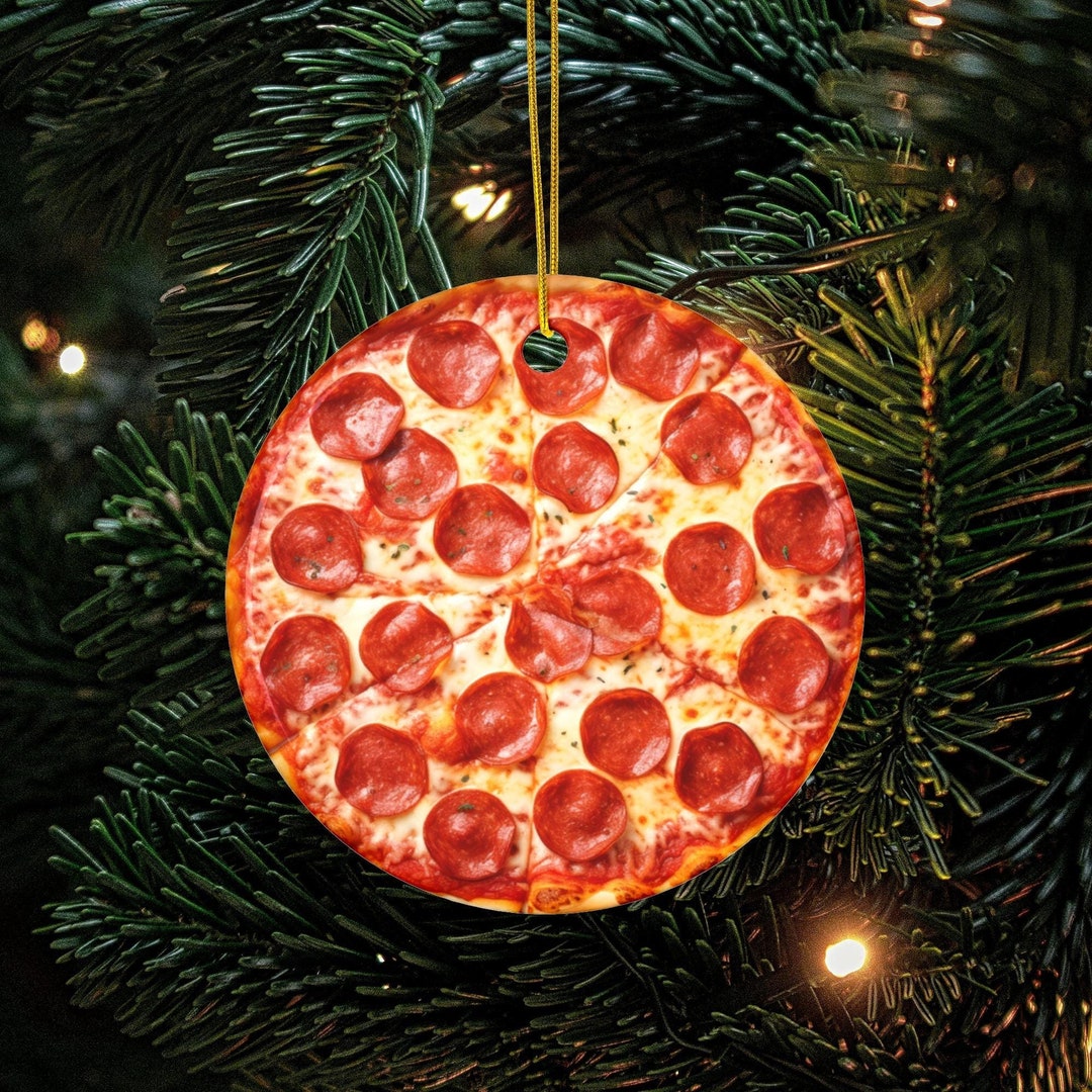 Pizza Ornament Pepperoni Christmas Ornament Food Ornaments Pizza Lover ...