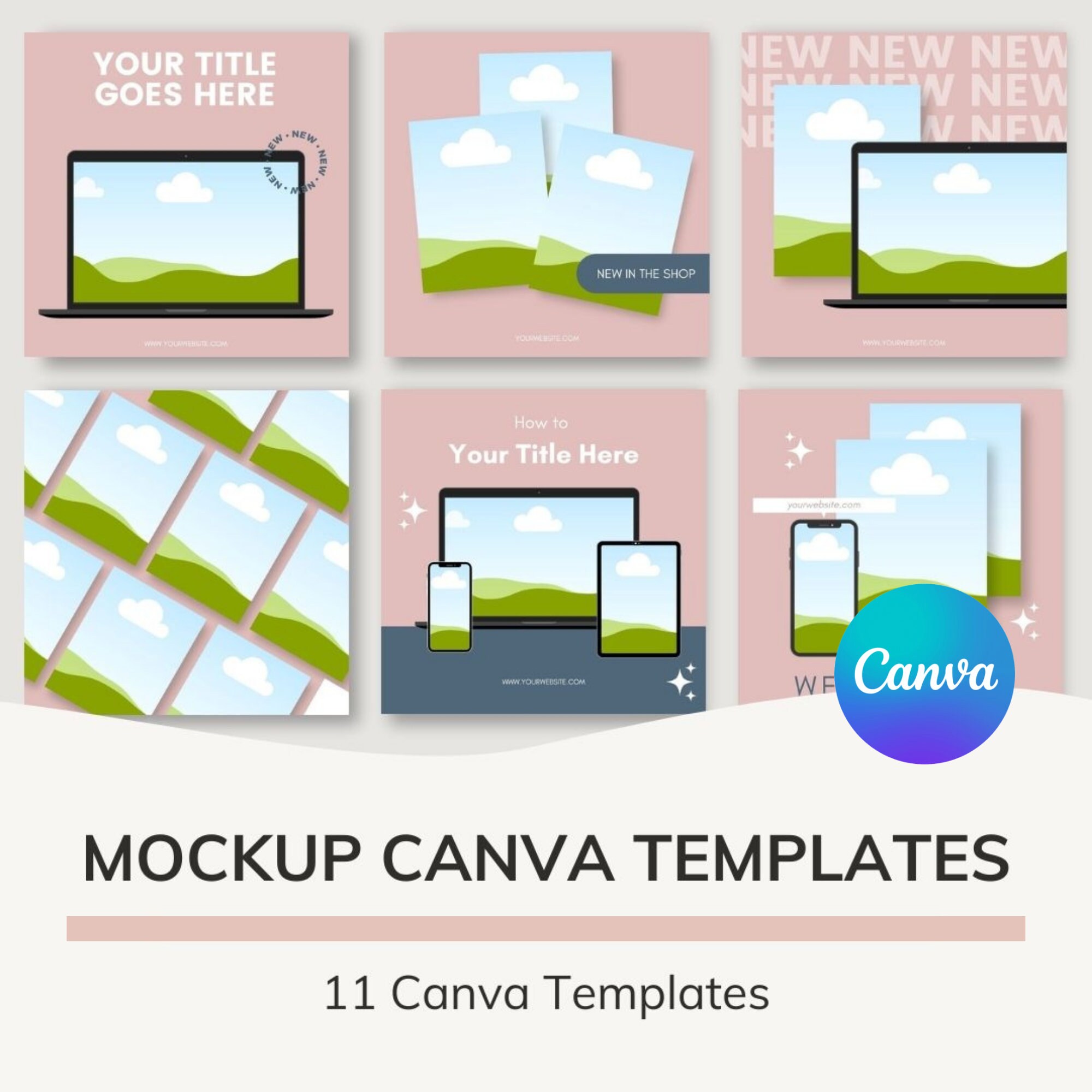 Mockup Canva Templates, Instagram Mockups, Digital Product Sellers ...