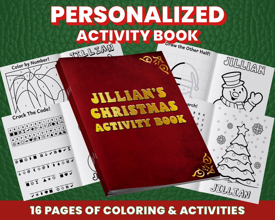 Personalized Christmas Busy Book for Kids, Holiday Activity Book ...