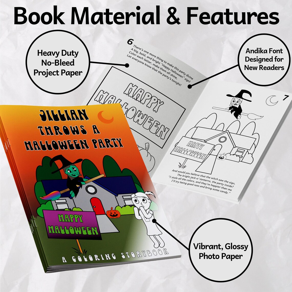 Personalized Halloween Coloring Book for Kids | Custom Name Story ...