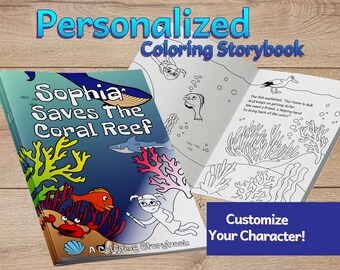 Personalized Kids Coloring Book - Etsy