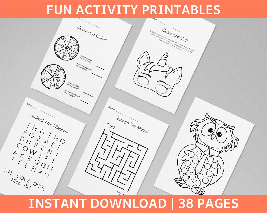 Fun Activity Printables for Kids | Masks, Coloring, Mazes, Word Search ...