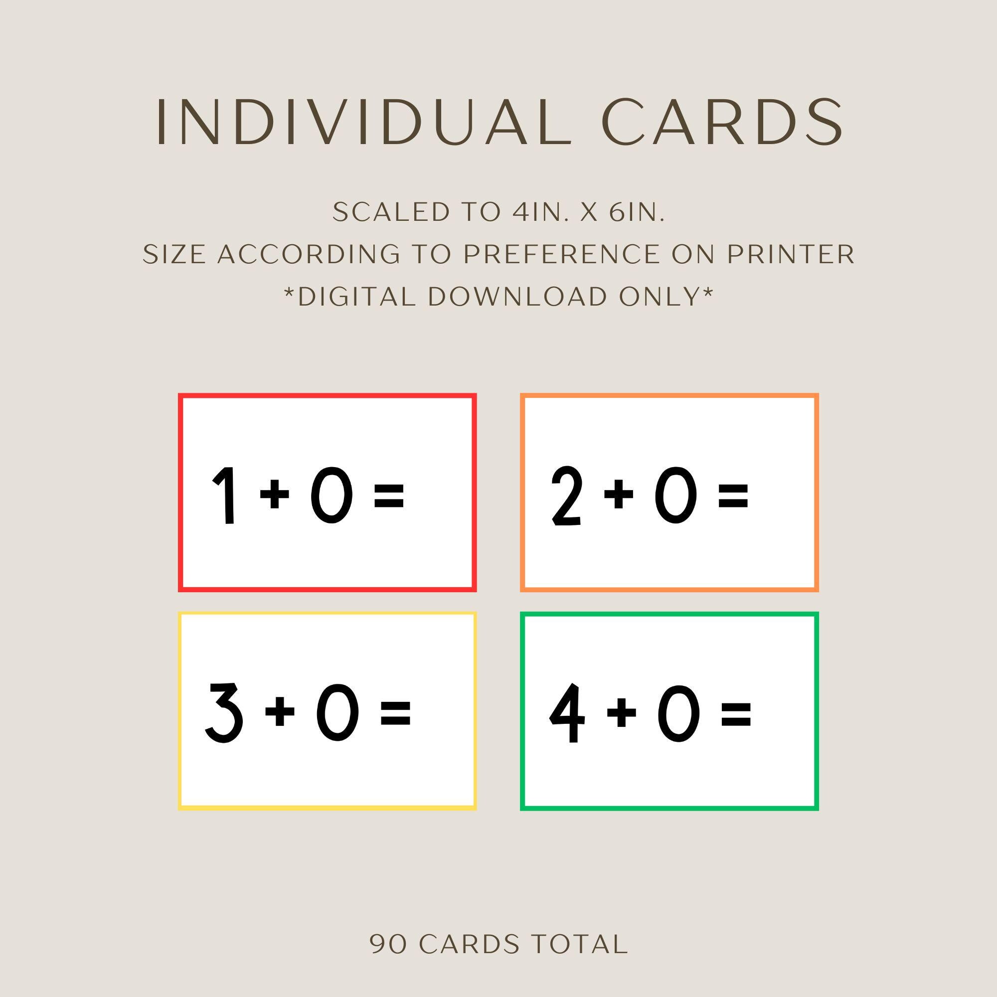 Addition Flash Cards | Math Facts Flash Cards | Printable Flash Cards ...