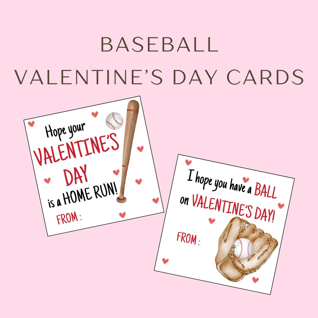 Baseball Valentine's Day Cards | Valentine's Day Cards | Kid's ...