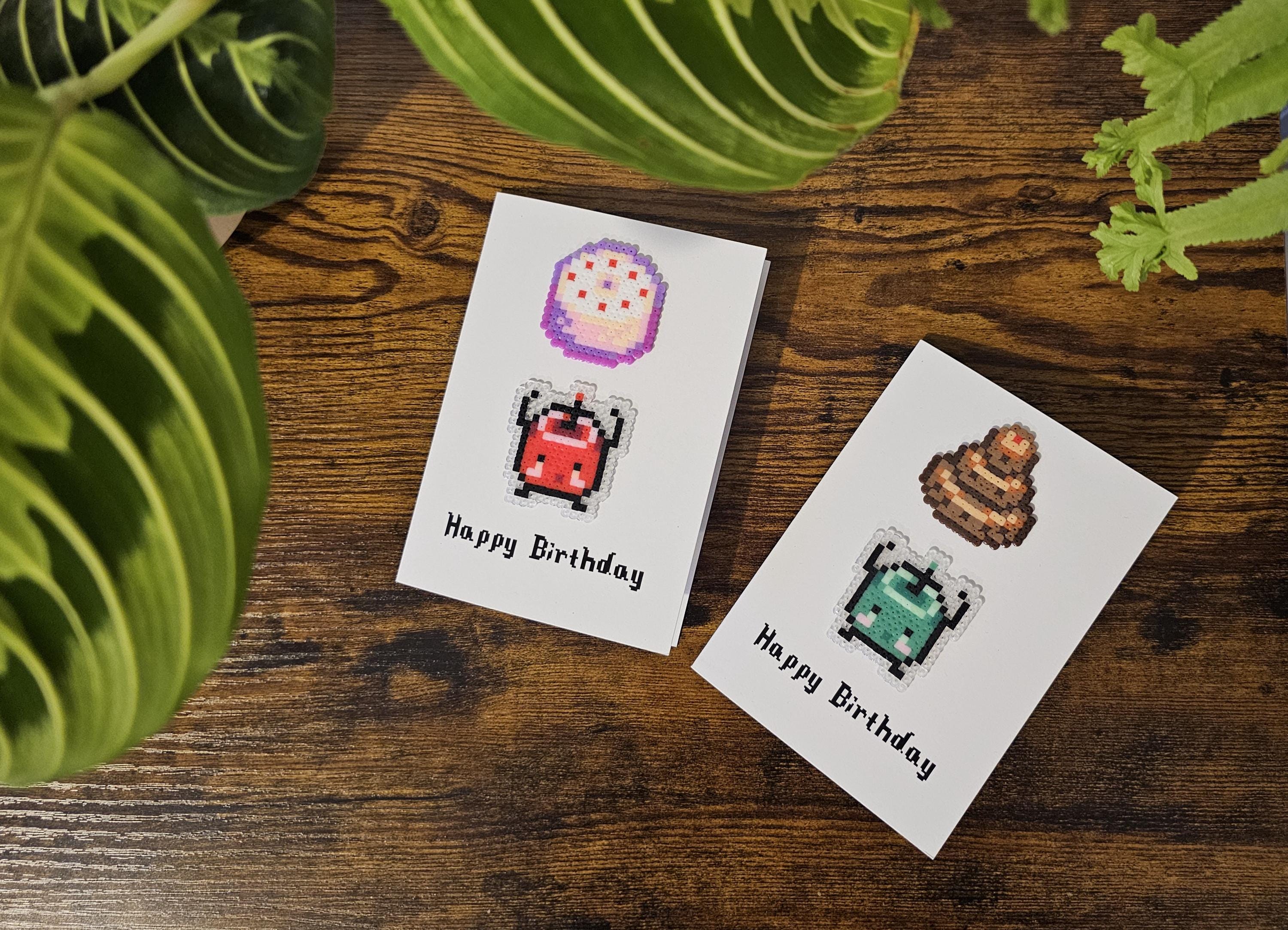 Stardew Valley Junimo Cake Birthday Card - Etsy