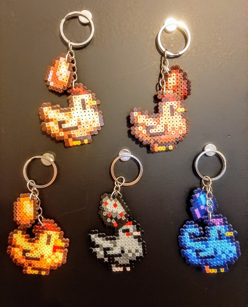 Stardew Valley Chicken Keychains - Etsy