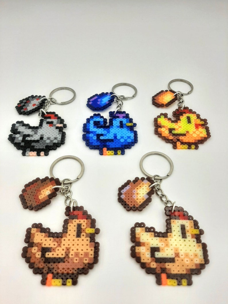 Stardew Valley Chicken Keychains - Etsy