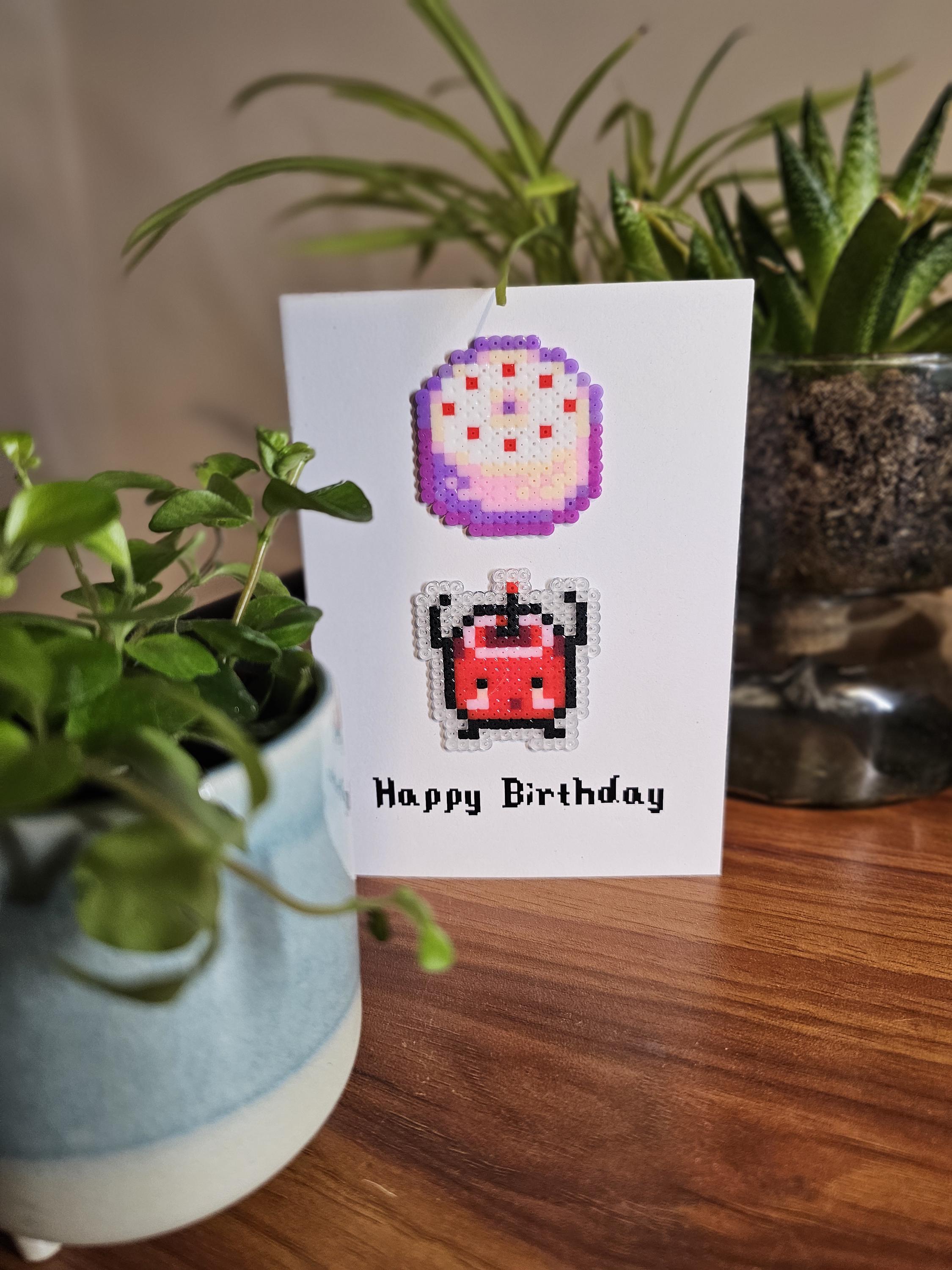 Stardew Valley Junimo Cake Birthday Card - Etsy