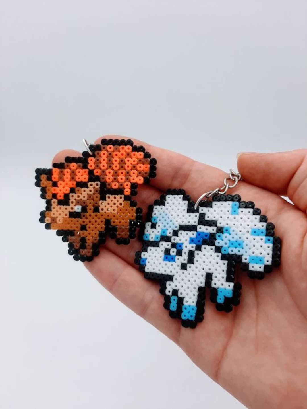 Pokémon Vulpix / Alolan Vulpix Pixel Art Keychain - Etsy