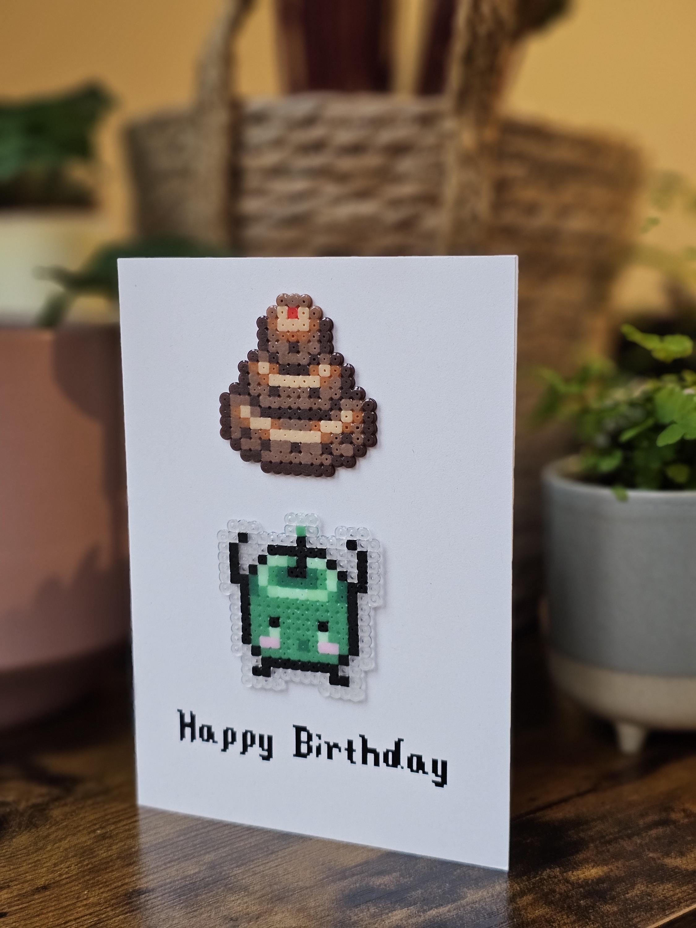 Stardew Valley Junimo Cake Birthday Card - Etsy